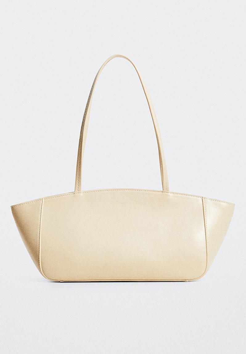 Elongated double handle bag - ivory white MANGO Bags & Purses ...