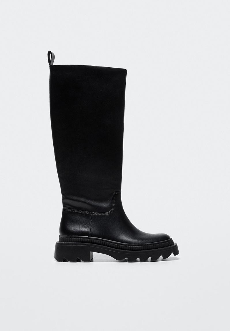 Yoko knee length boot - black