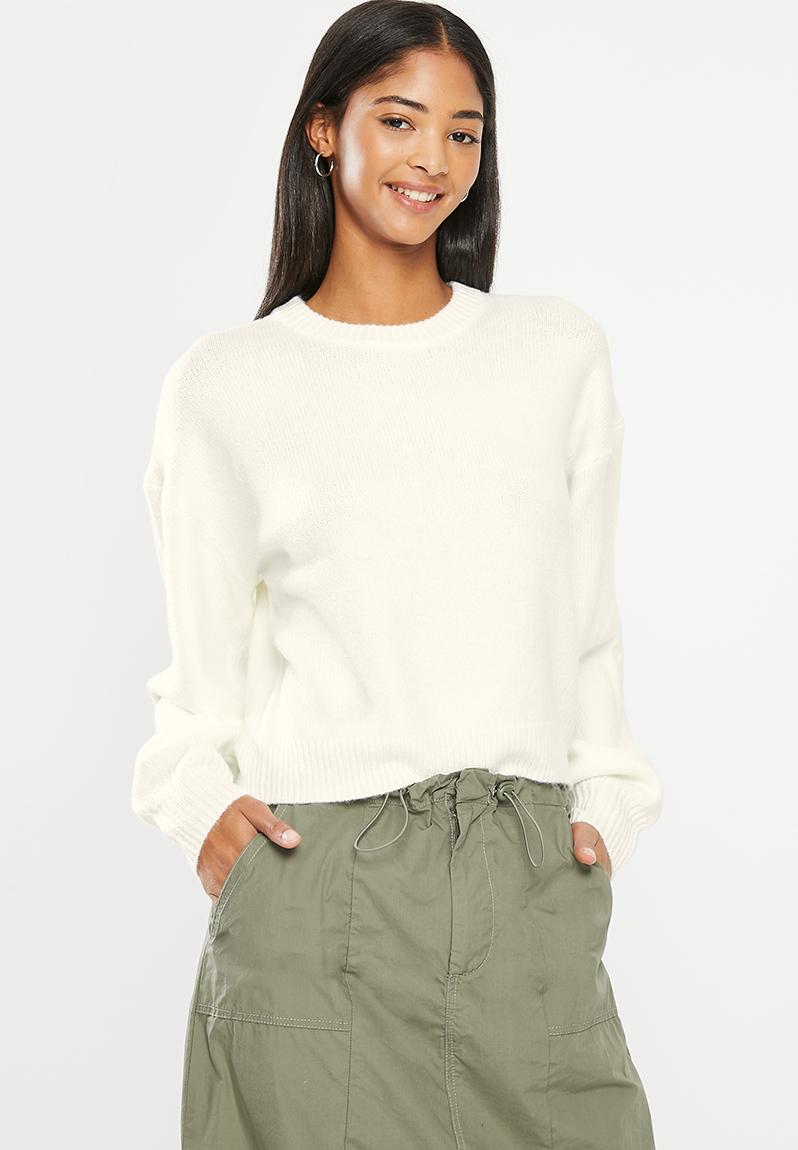 Blondie crew pullover - white Cotton On Knitwear | Superbalist.com