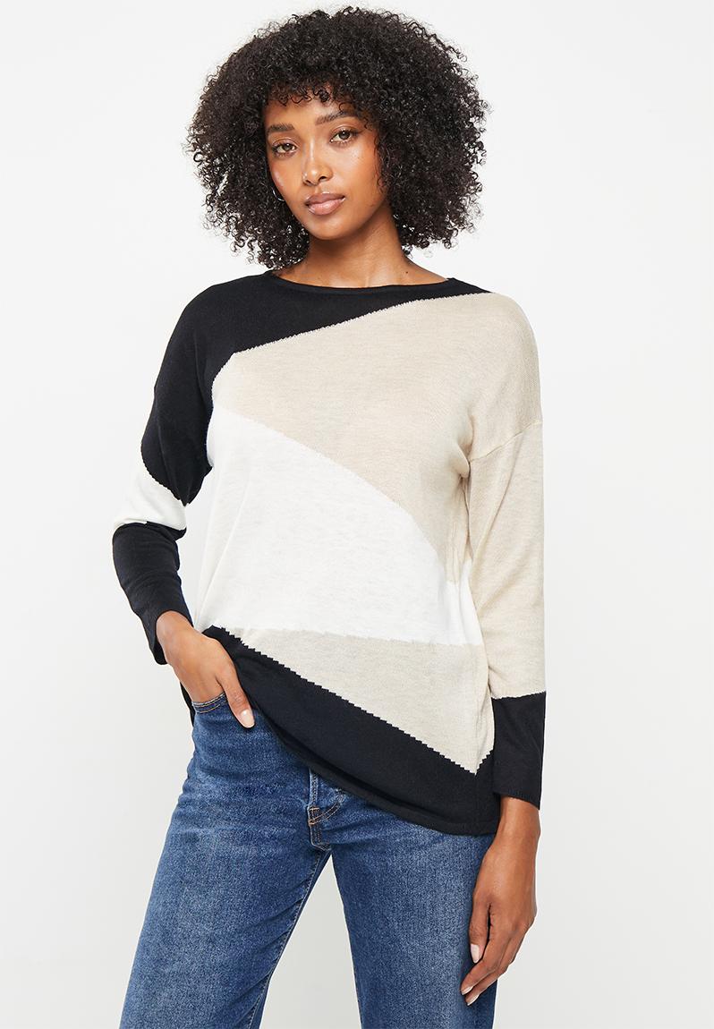 Colourblock jersey - multi black Stella Morgan Knitwear | Superbalist.com