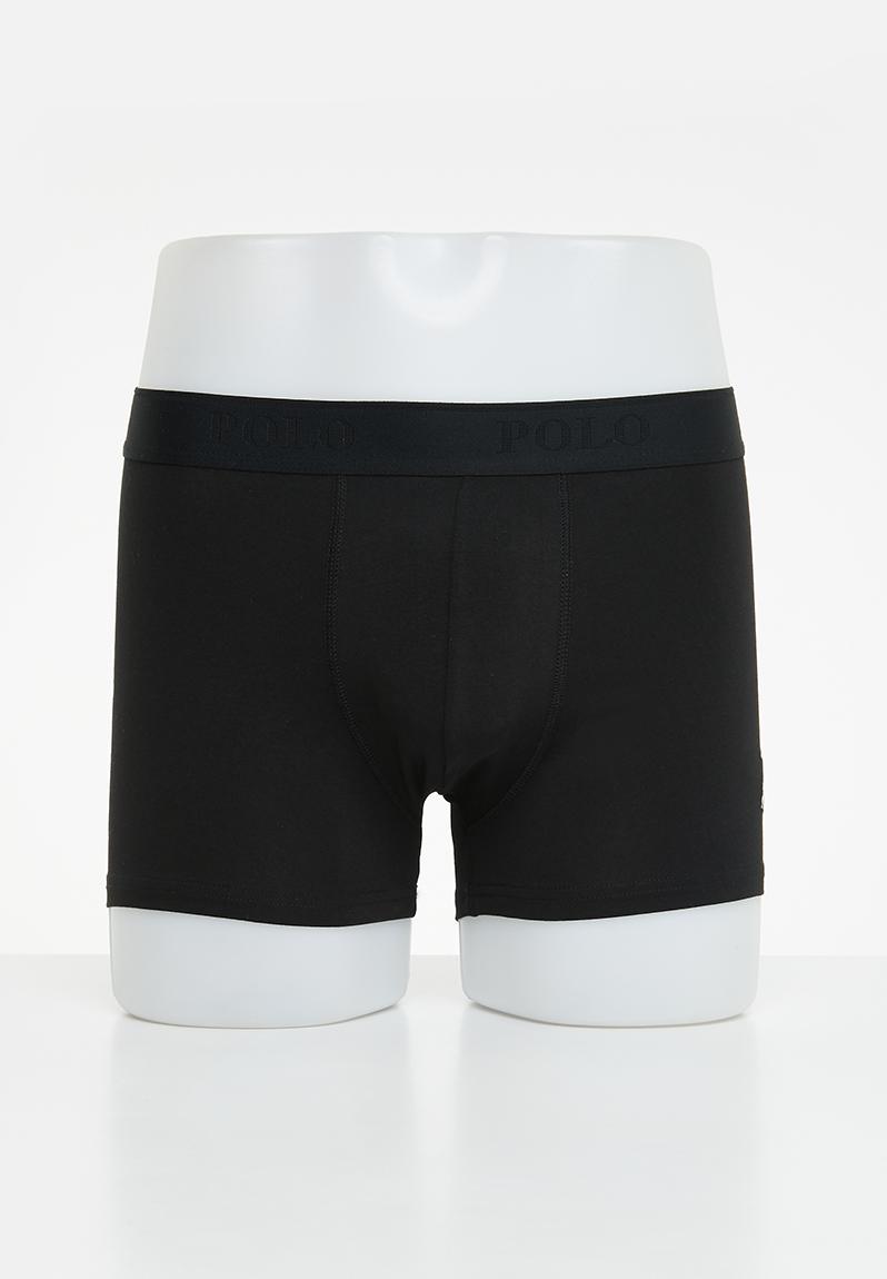 Men plain knit boxer- black
