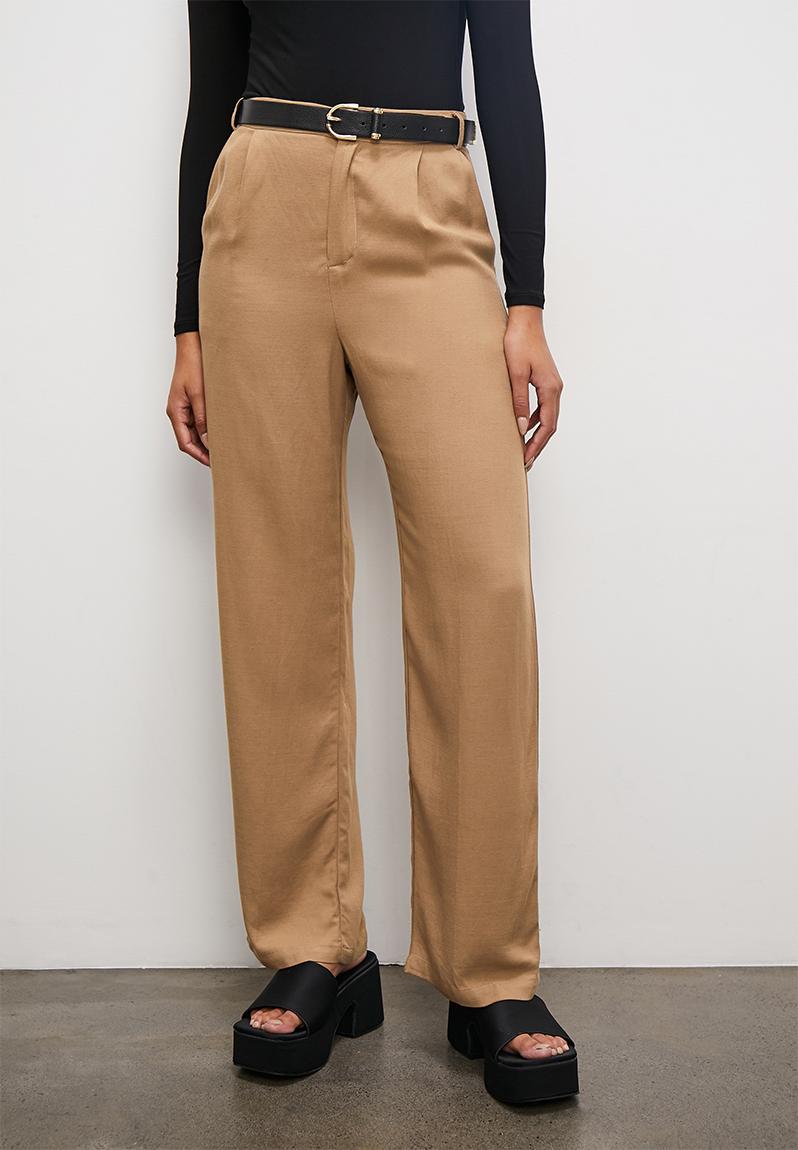 Relaxed wide leg - tan