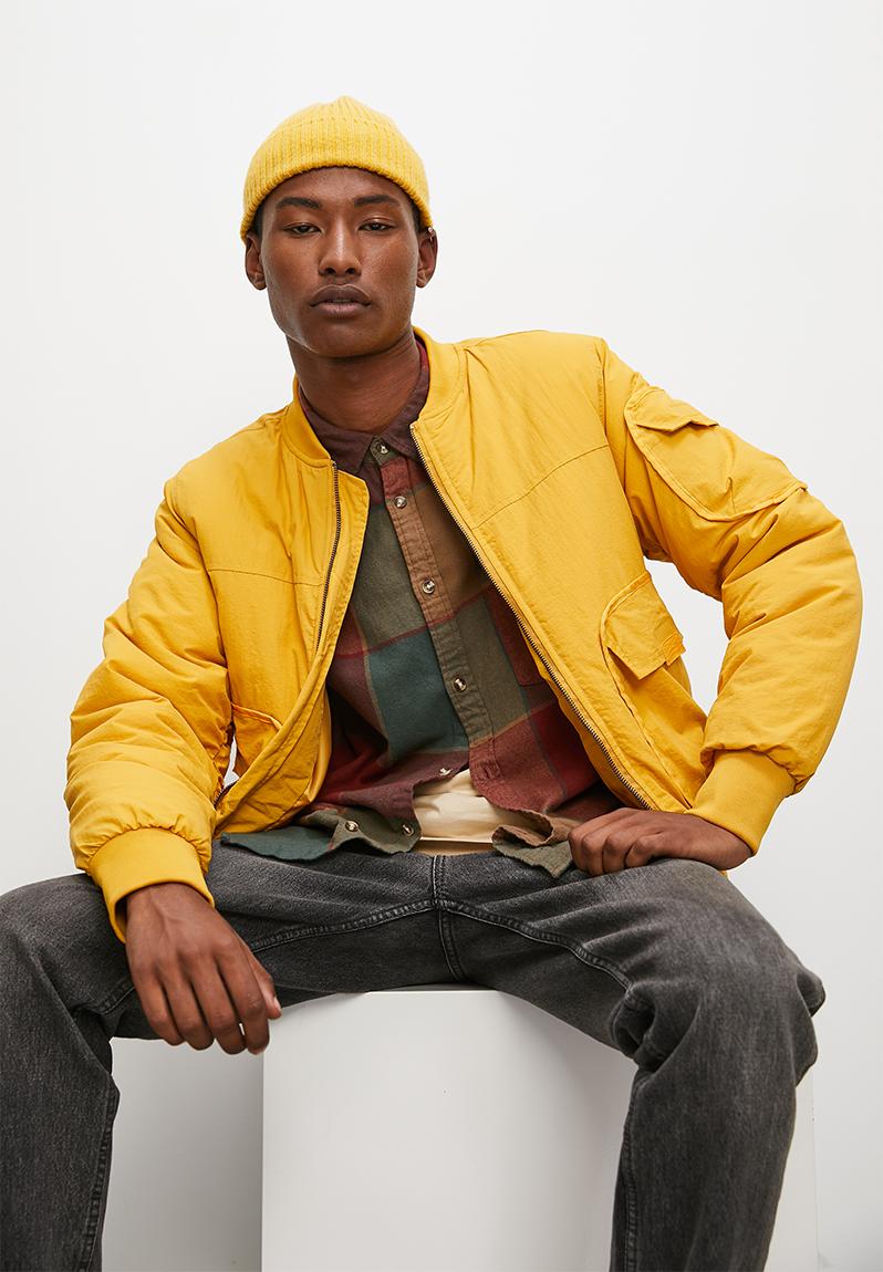 Padded ma1 bomber jacket - yellow