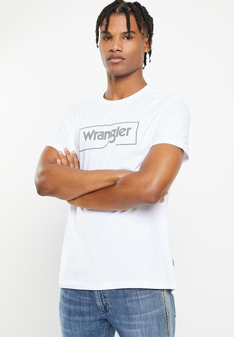 Boxed logo T-shirt - white Wrangler T-Shirts & Vests | Superbalist.com