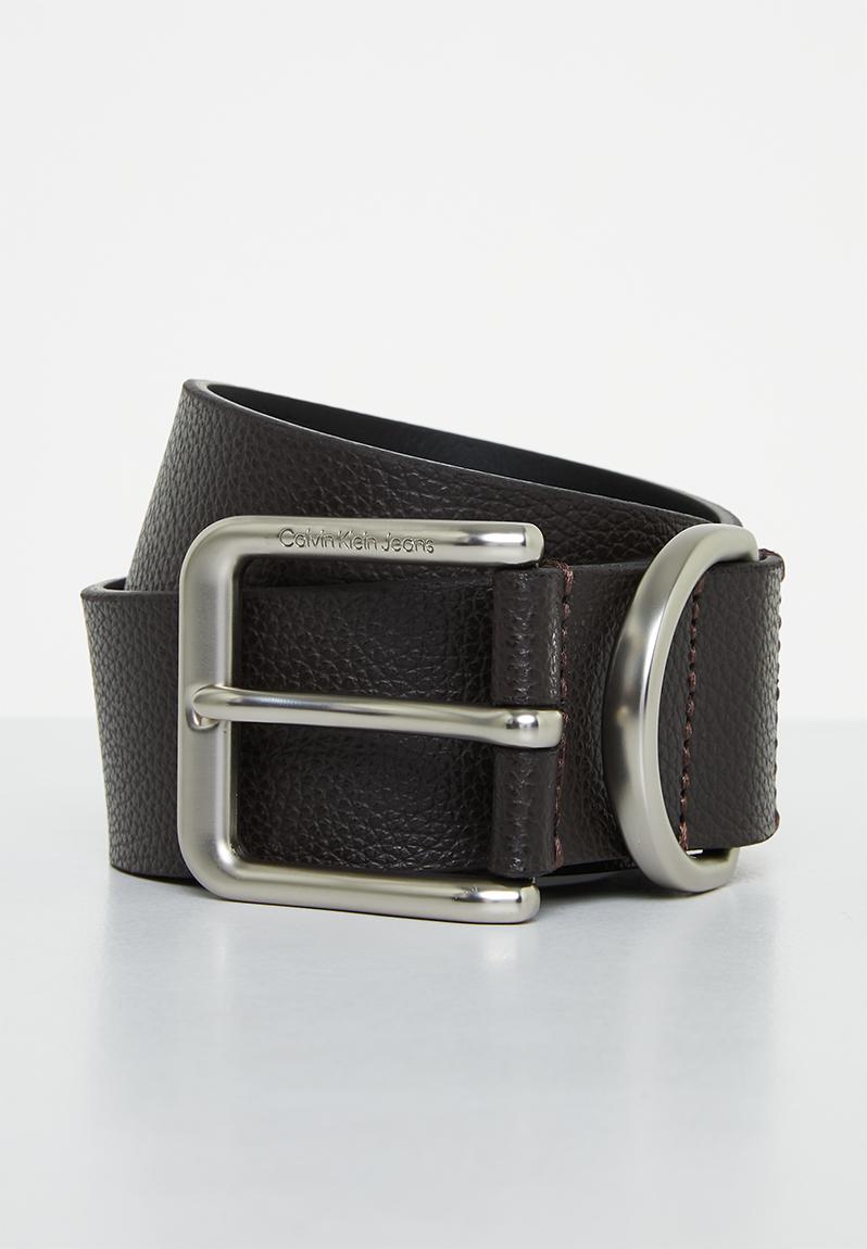 Round hardware loop belt 40mm - bitter brown