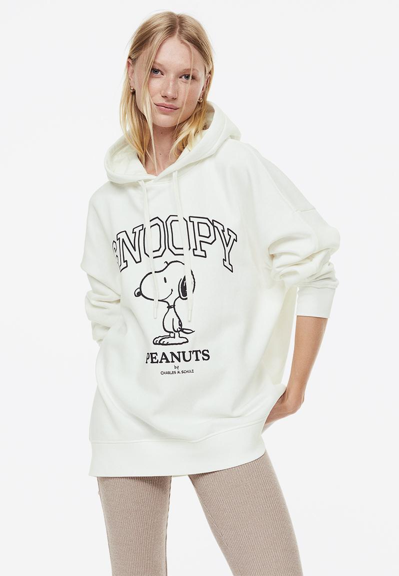 Oversized hoodie - white/snoopy - 1100984001