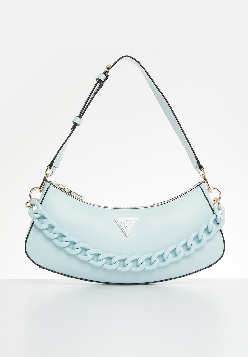 Corina top zip shoulder bag - ice blue