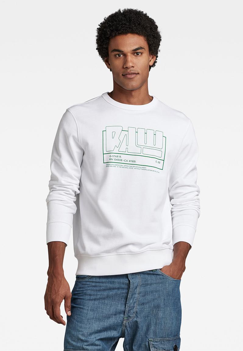 Raw. r sw heavy hodson sweat ub o - white