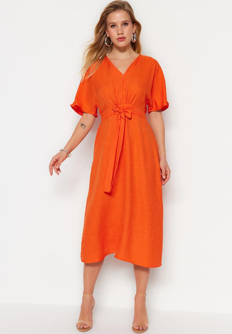 Raglan a-line dress - orange Trendyol Casual | Superbalist.com