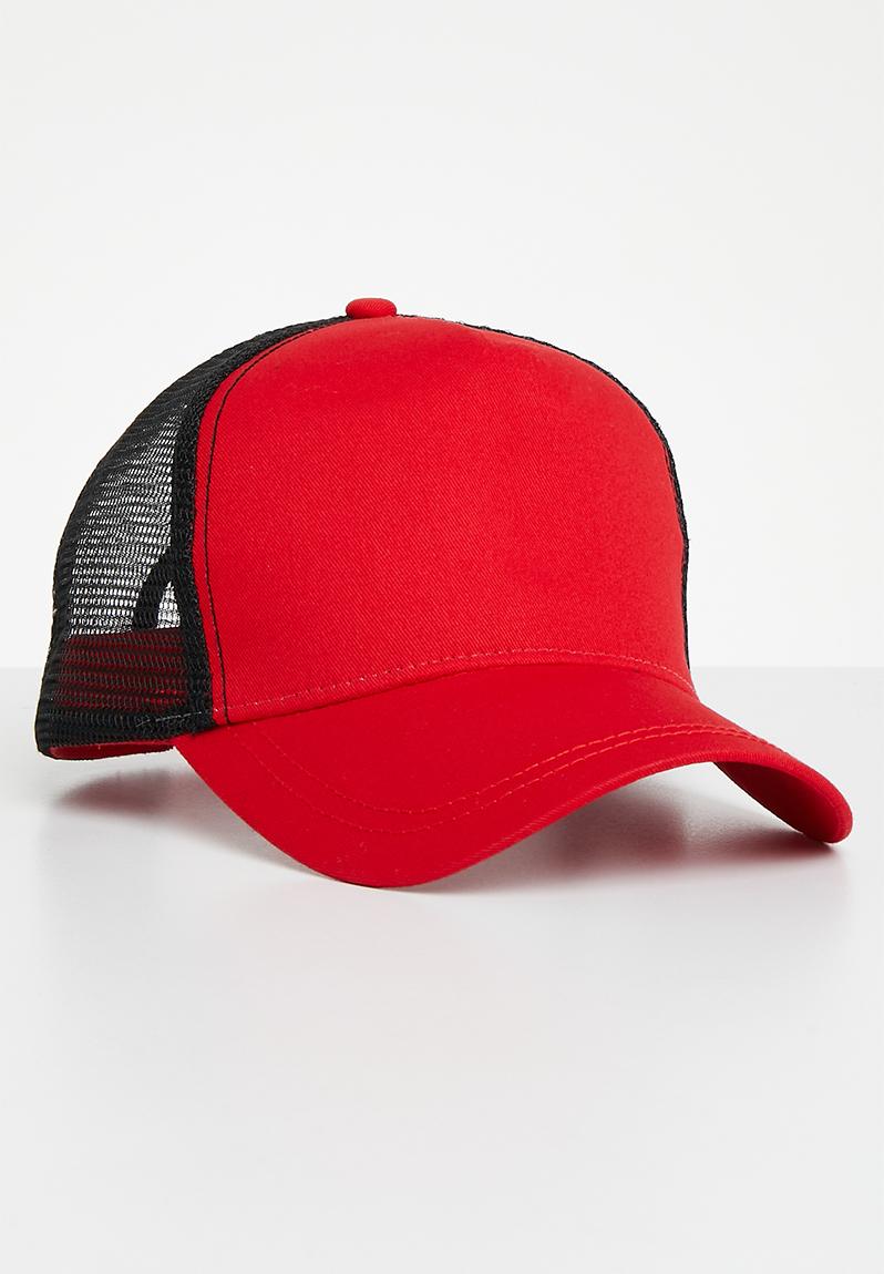 Joshua trucker cap - red/black Superbalist Headwear | Superbalist.com