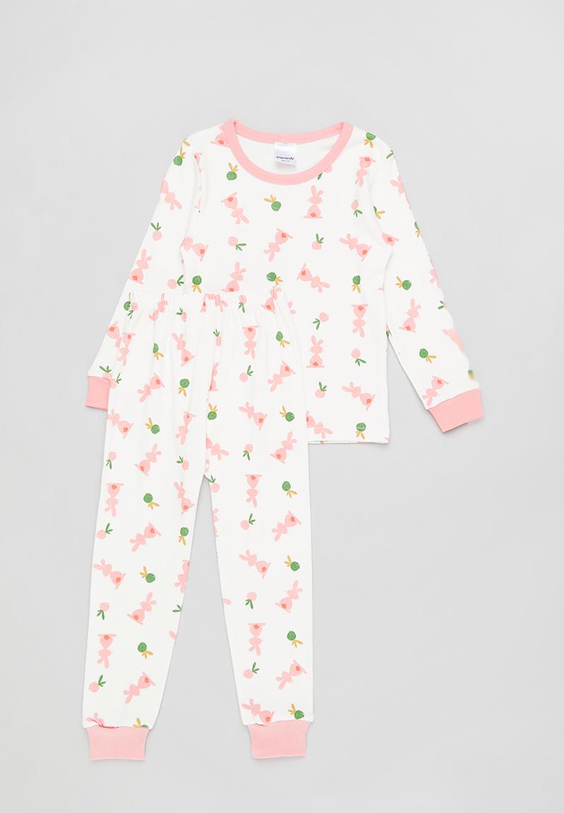 Girls printed pj set - white/pink POP CANDY Sleepwear & Underwear ...