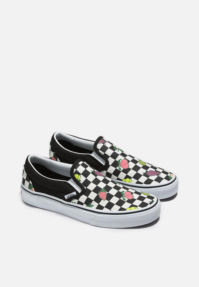 Ua classic slip-on - vn0a5jlxmcg1 - fruit checkerboard black/white