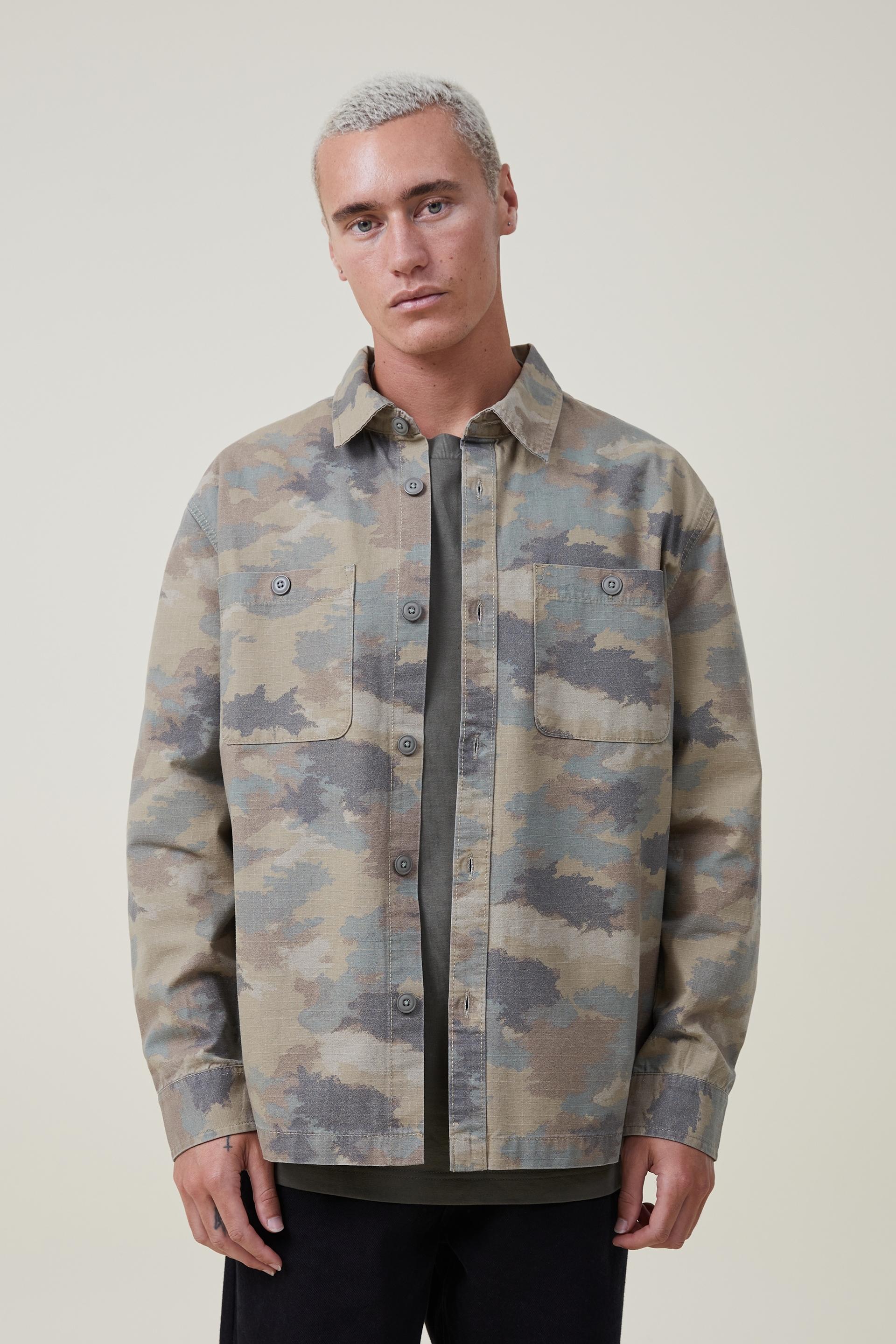Heavy overshirt - camo ripstop