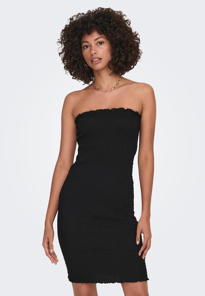 Frulla sleeveless tube smock dress jrs - black
