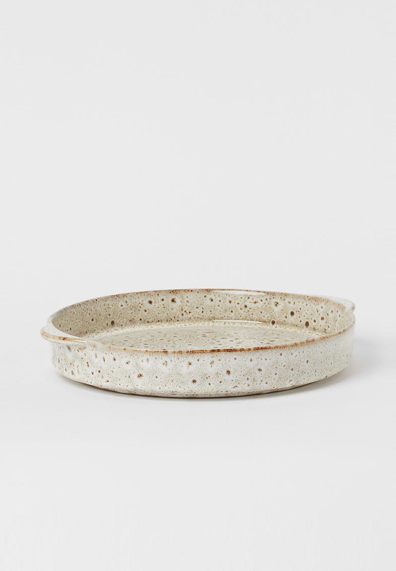 Stoneware baking dish - white/spotted - 0998424001