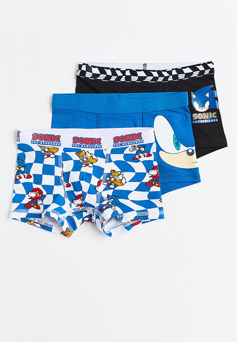 3-pack boxer shorts - bright blue/sonic the hedgehog - 0938686040