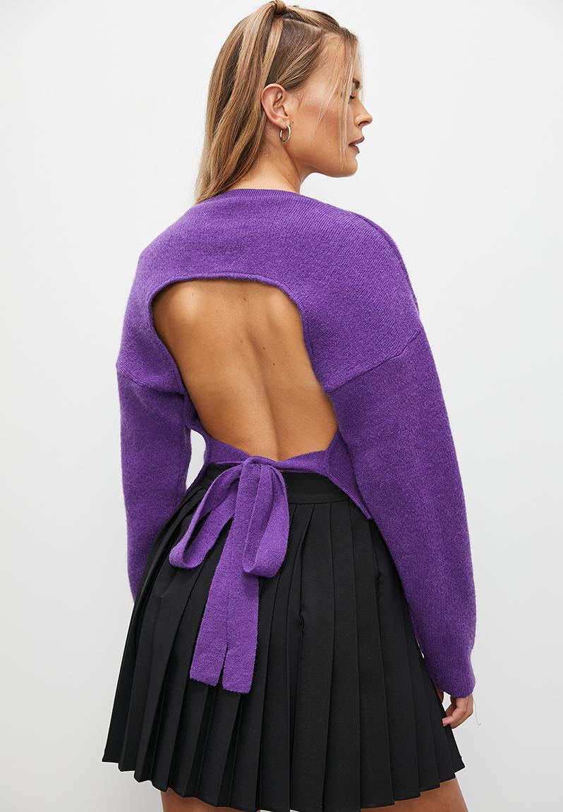 Open back knitwear - purple Blake Knitwear | Superbalist.com