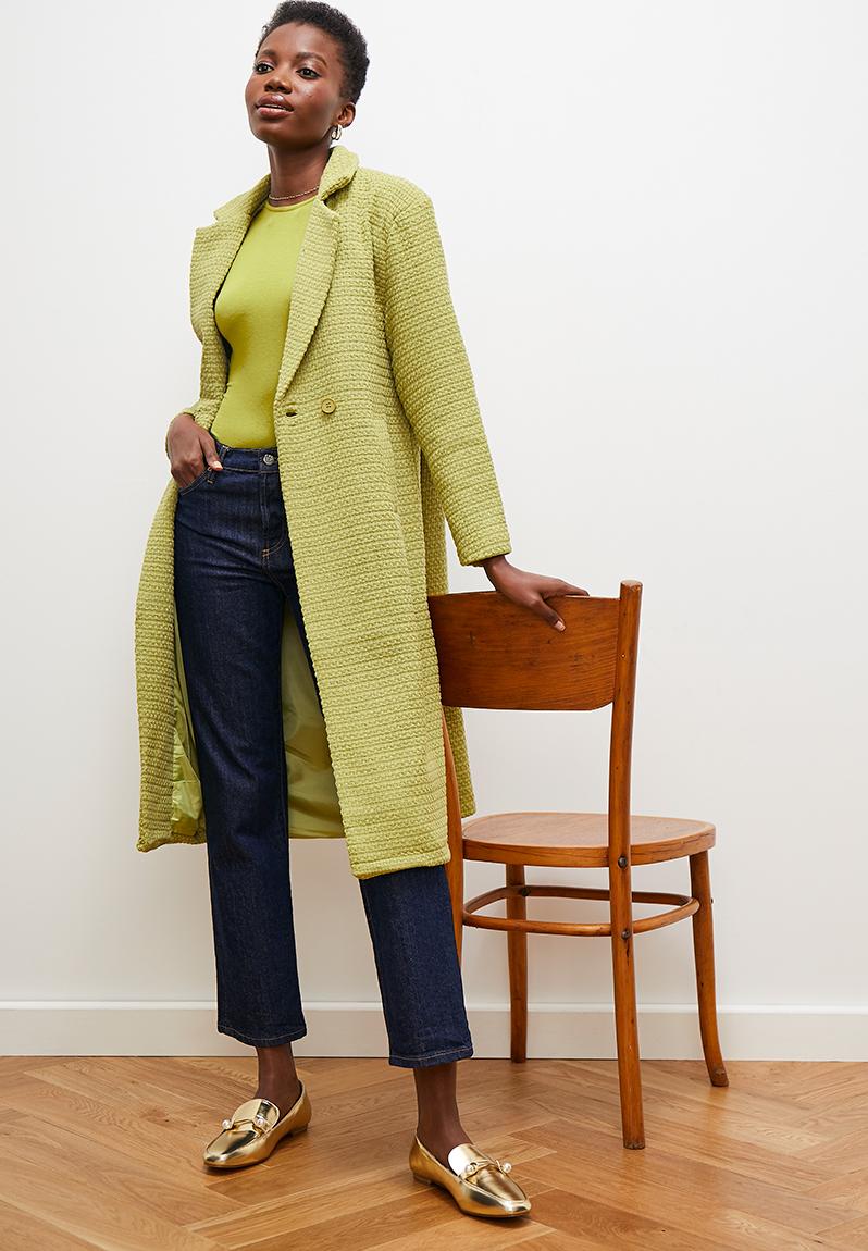Tweed double breasted coat - chartruese edit Coats | Superbalist.com