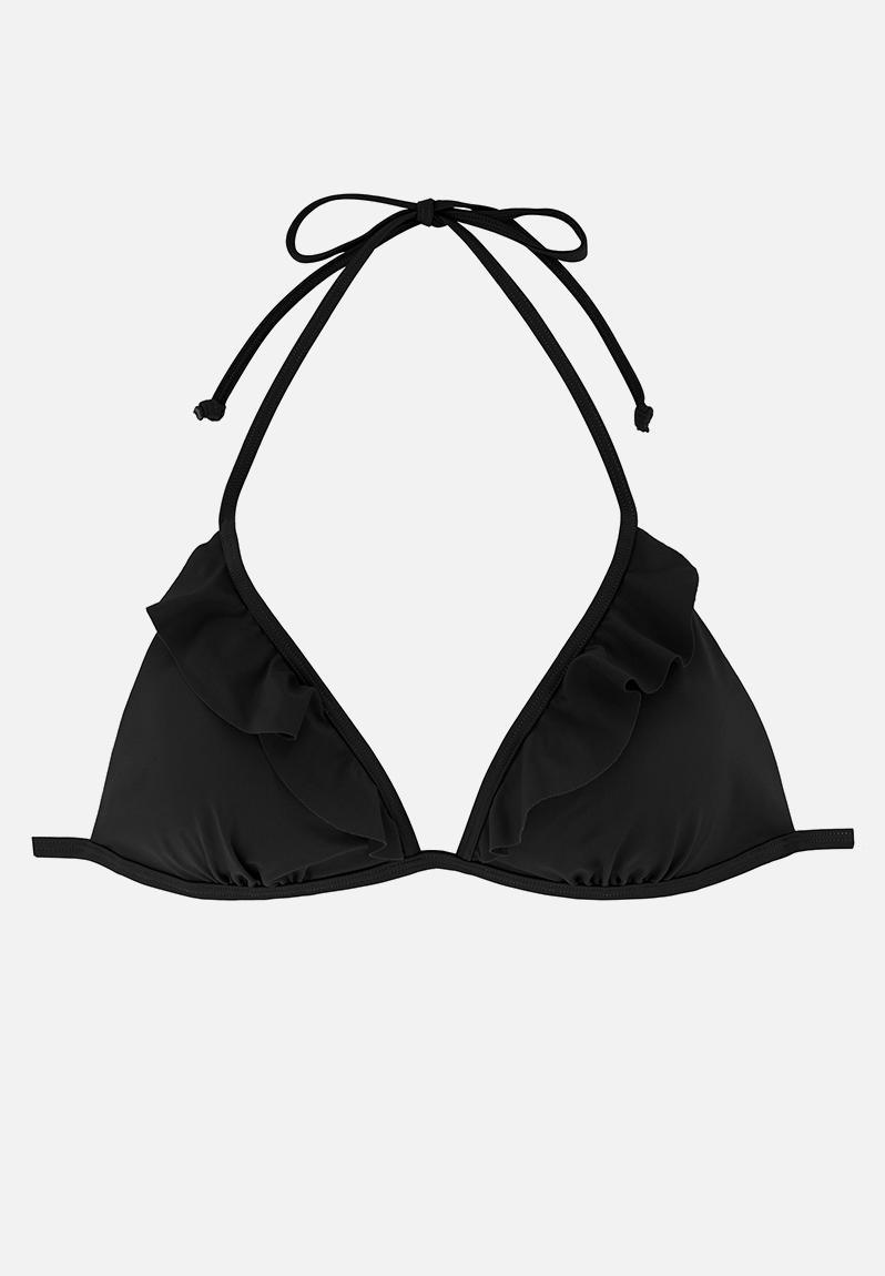 Plus Naia Light Padded Triangle Bikini Top Black Dorina Swimwear