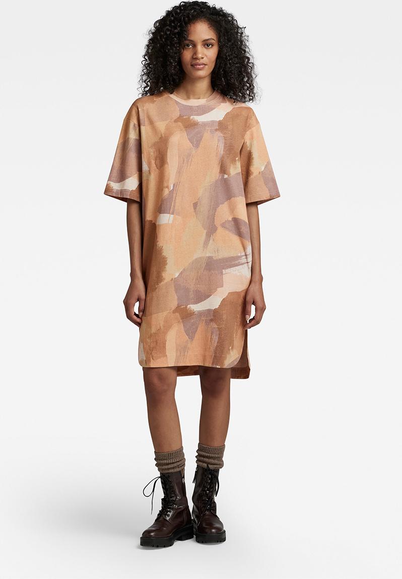 Boxy u tee ao dress s\s - amphora watercolor camo G-STAR Casual ...