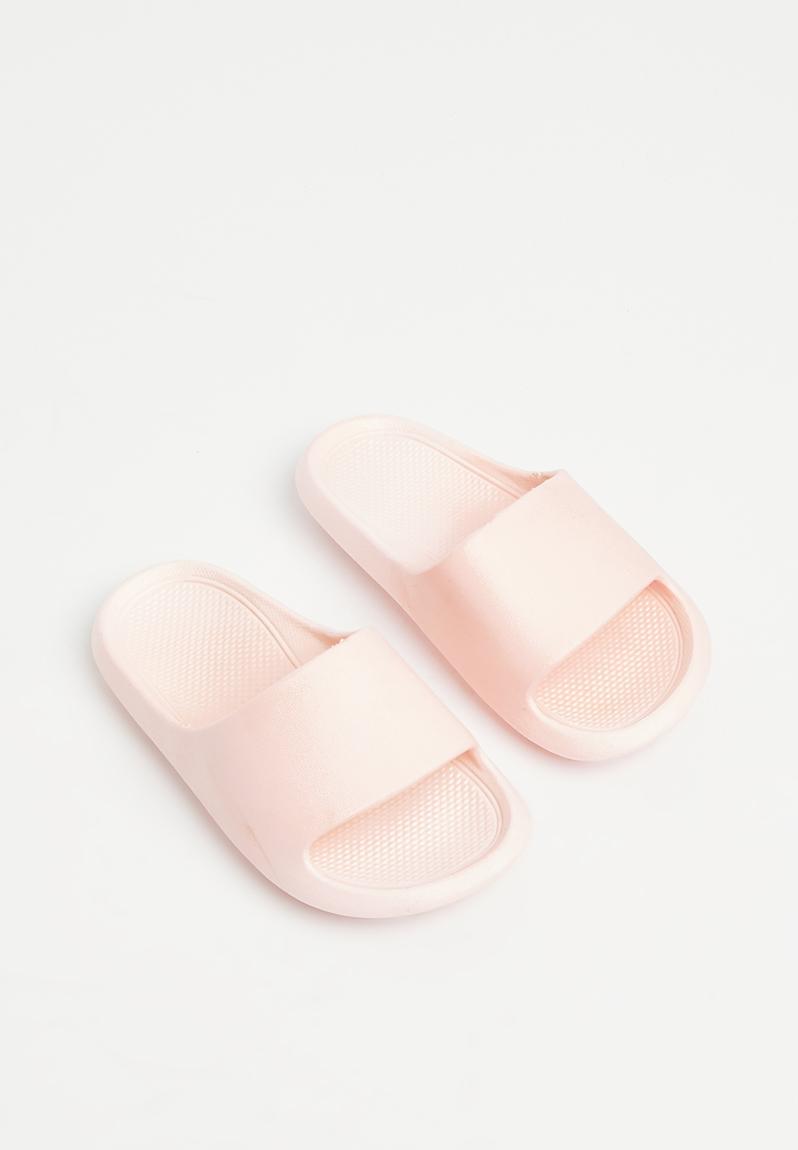 Open toe slides - pink