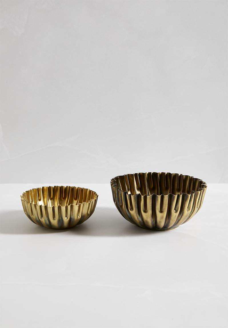 Ava trinket tray set of 2 - brass