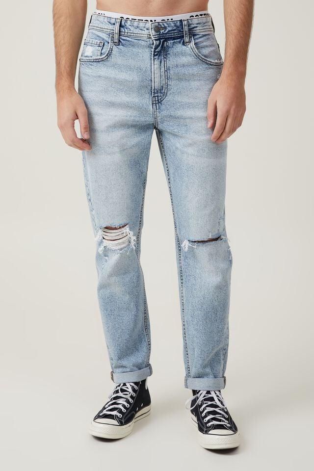 Relaxed tapered jean - san diego blue rip