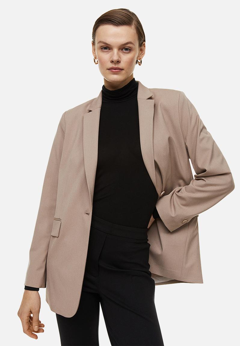 Single-breasted jacket - greige - 0935727045