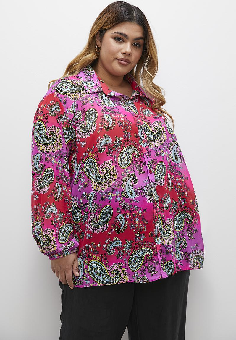 Chiffon shirt - bright pink paisley1 Superbalist Tops | Superbalist.com