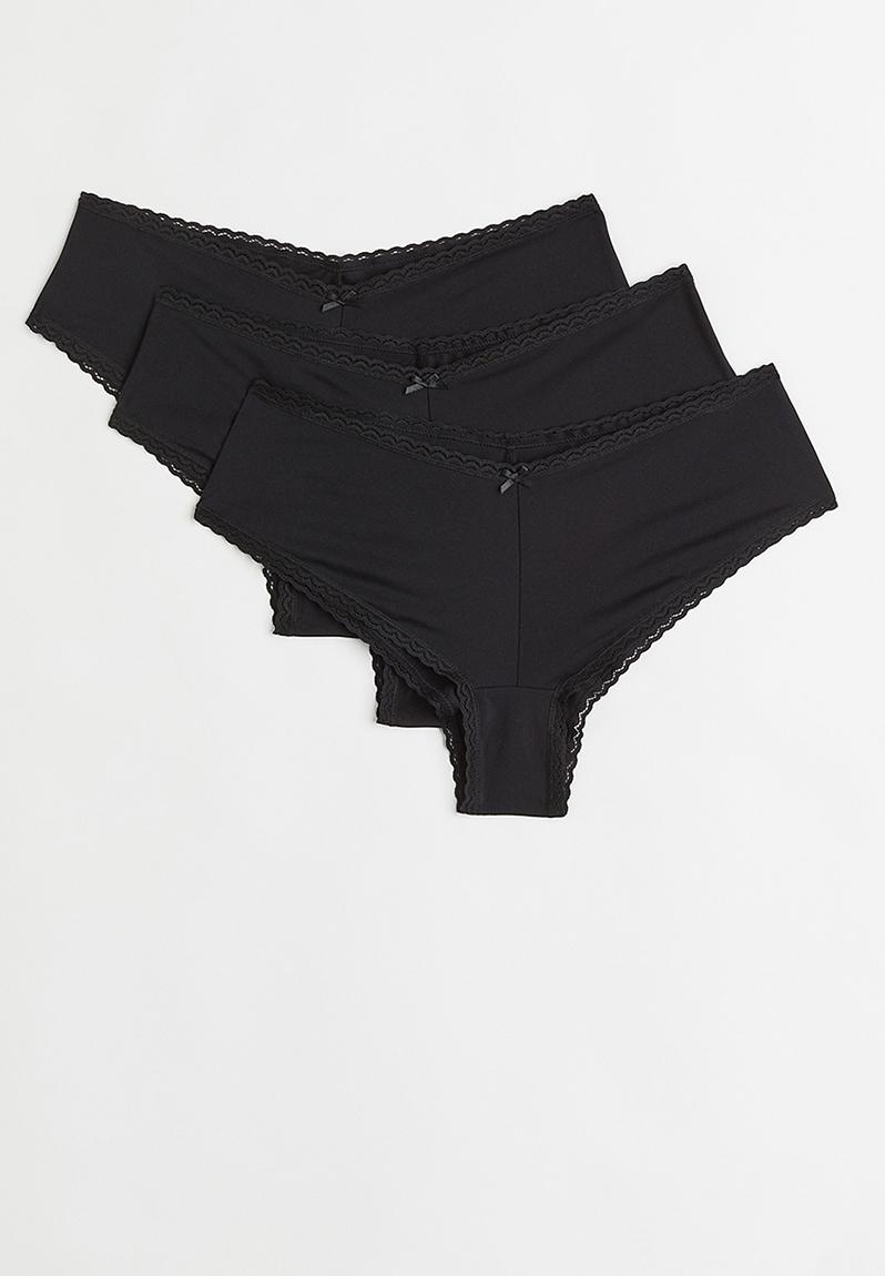 3-pack hipster briefs - black - 570319001 H&M Panties | Superbalist.com
