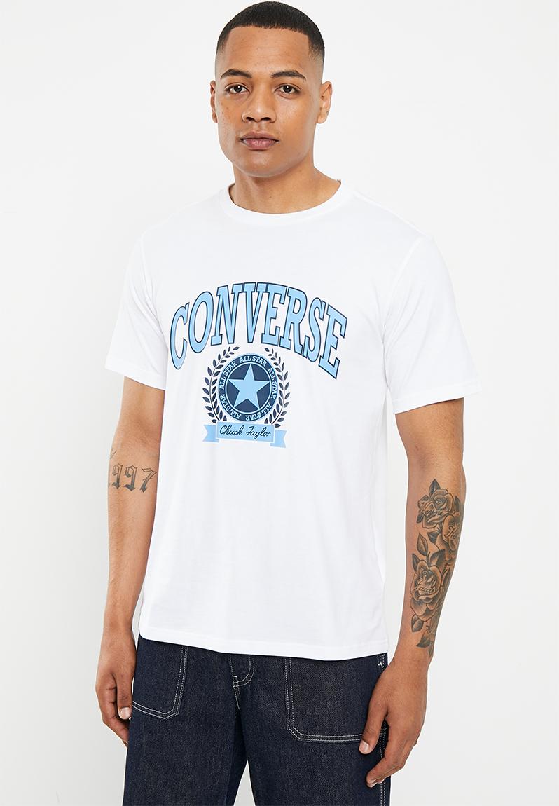 Retro collegiate graphic T-shirt - white Converse T-Shirts & Vests ...