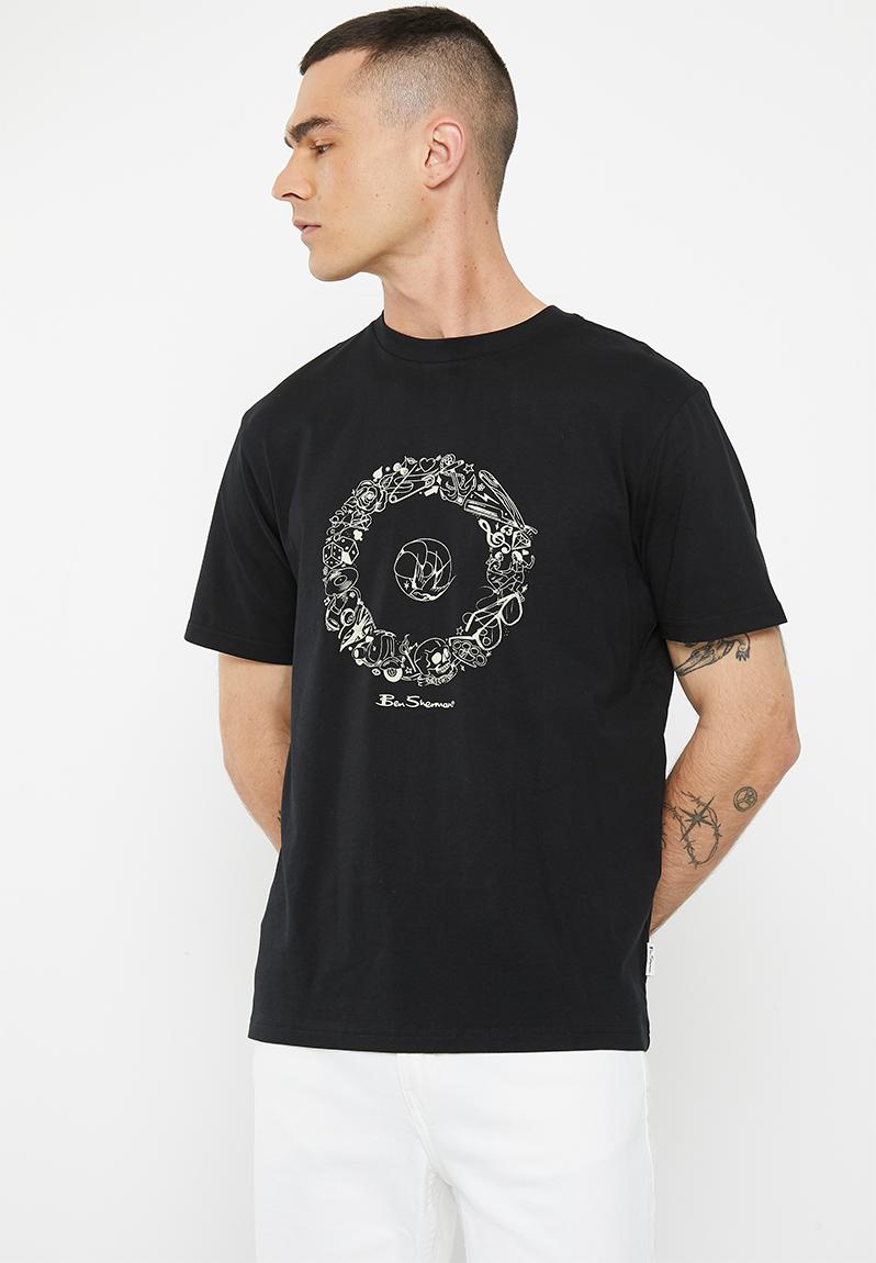 illustrated target tee-shirt - black
