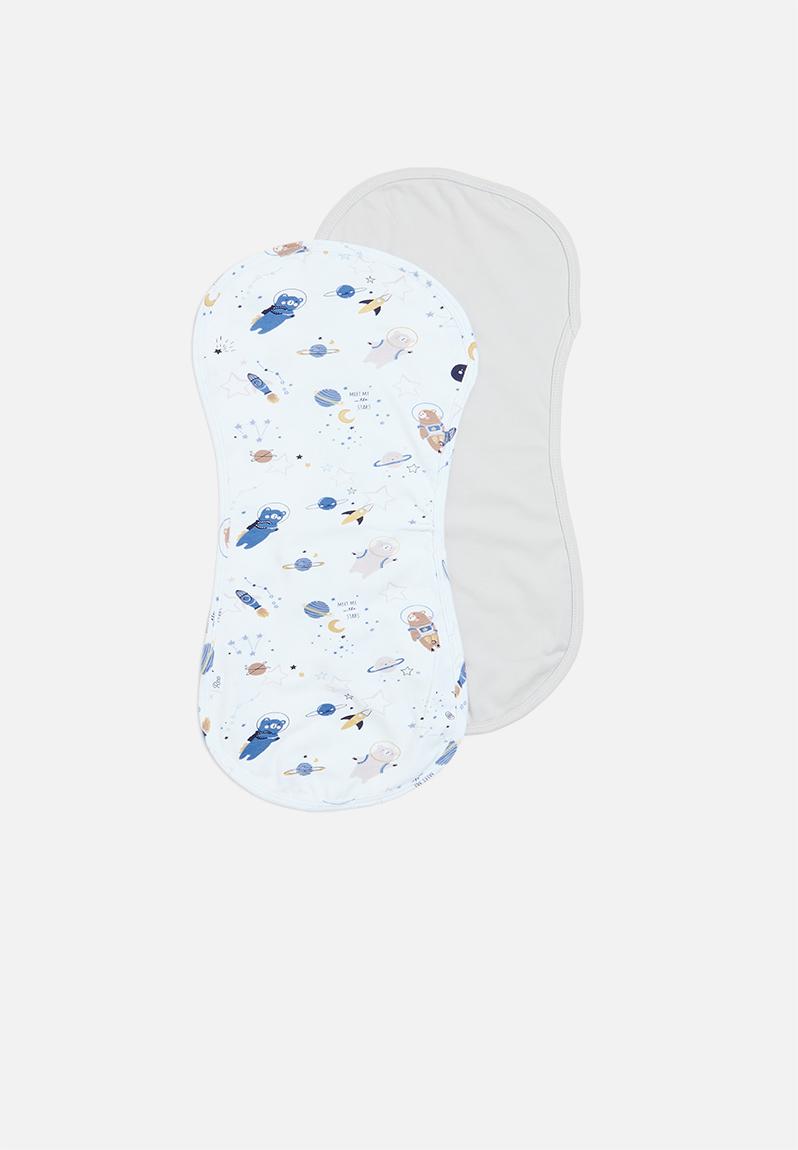 Burp cloths 2 pack space - grey Ree Collective Accessories ...