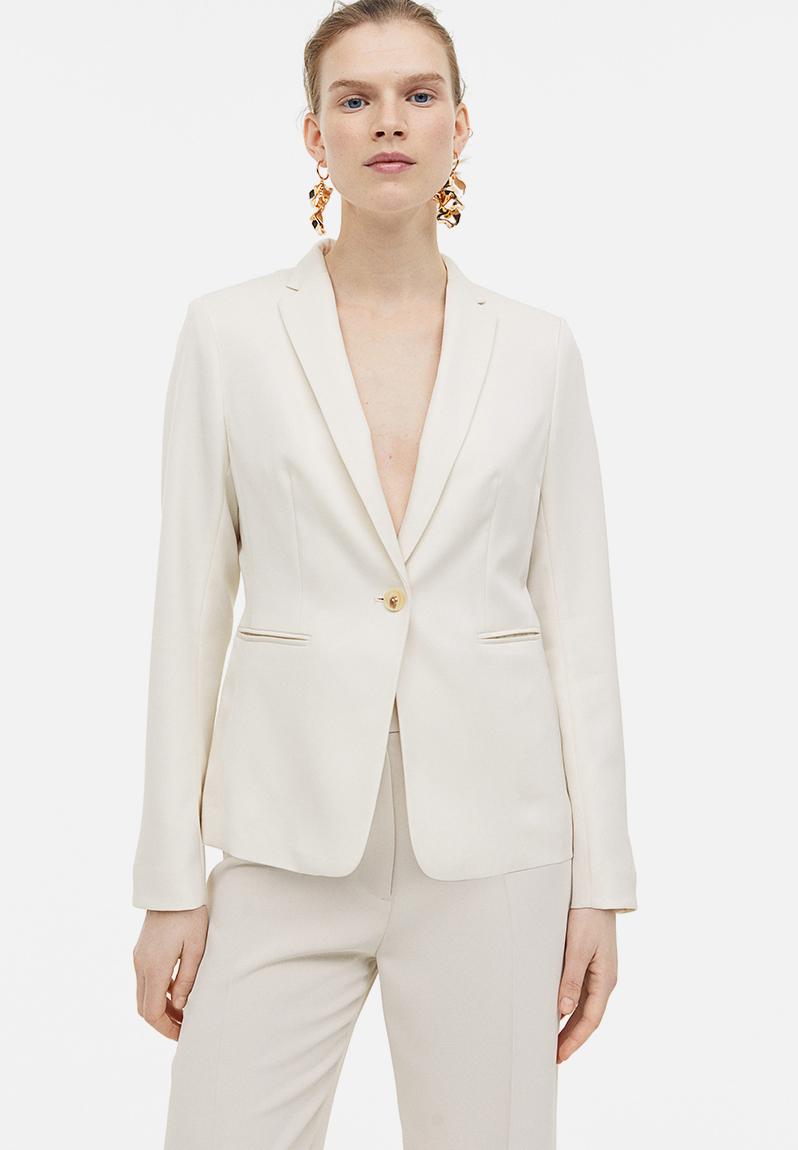 Fitted jacket - cream - 0988242015