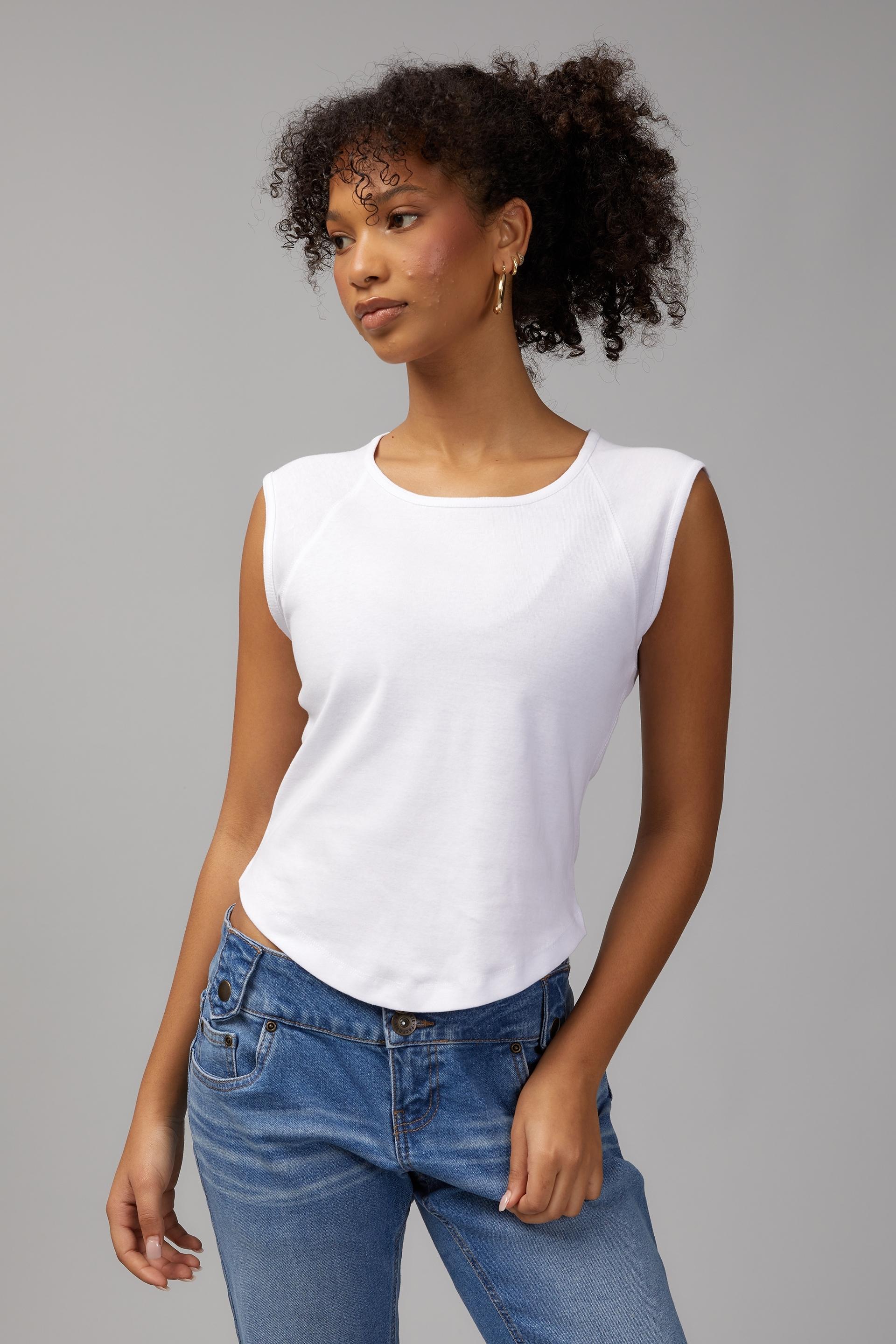 Raglan curve hem tank - white Factorie T-Shirts, Vests & Camis ...