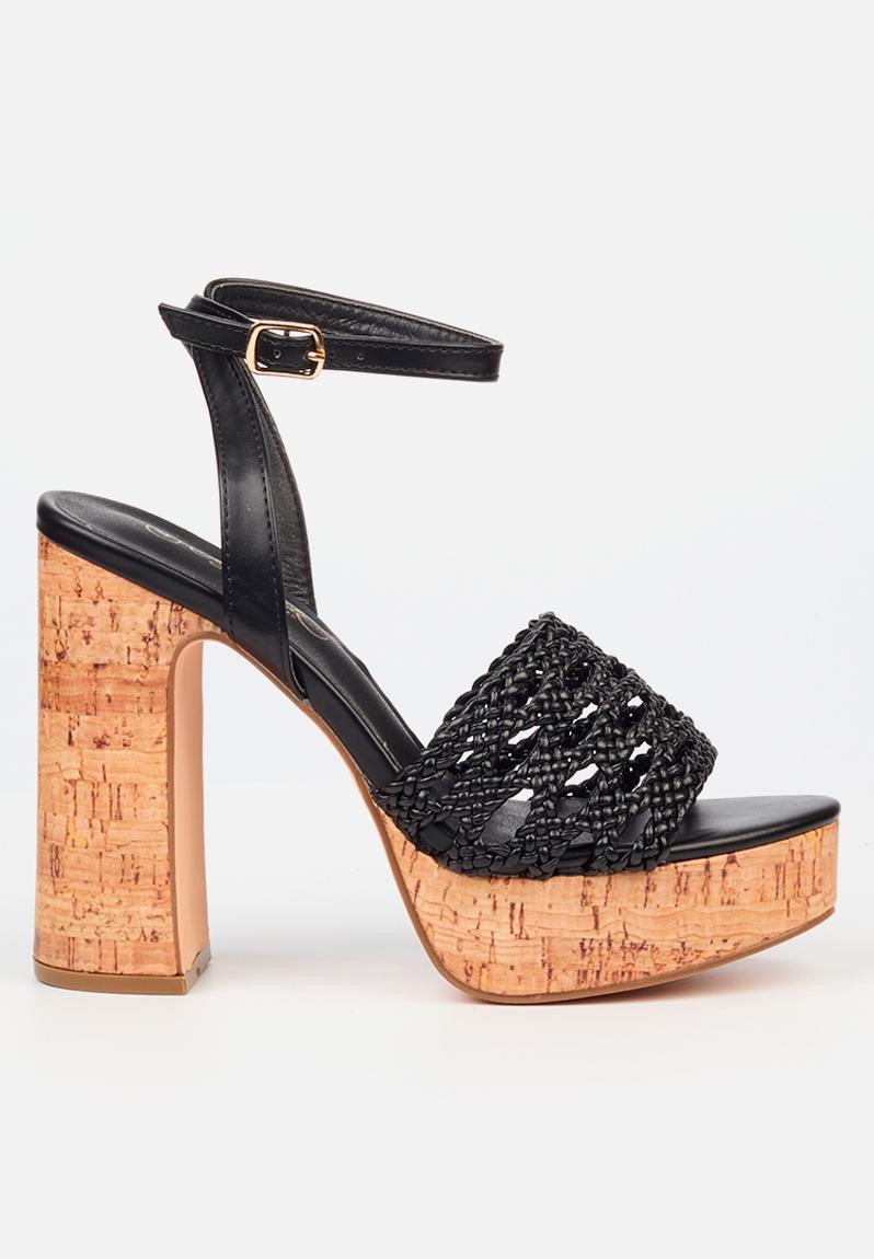 Clover 1 platform heel - black Miss Black Heels | Superbalist.com