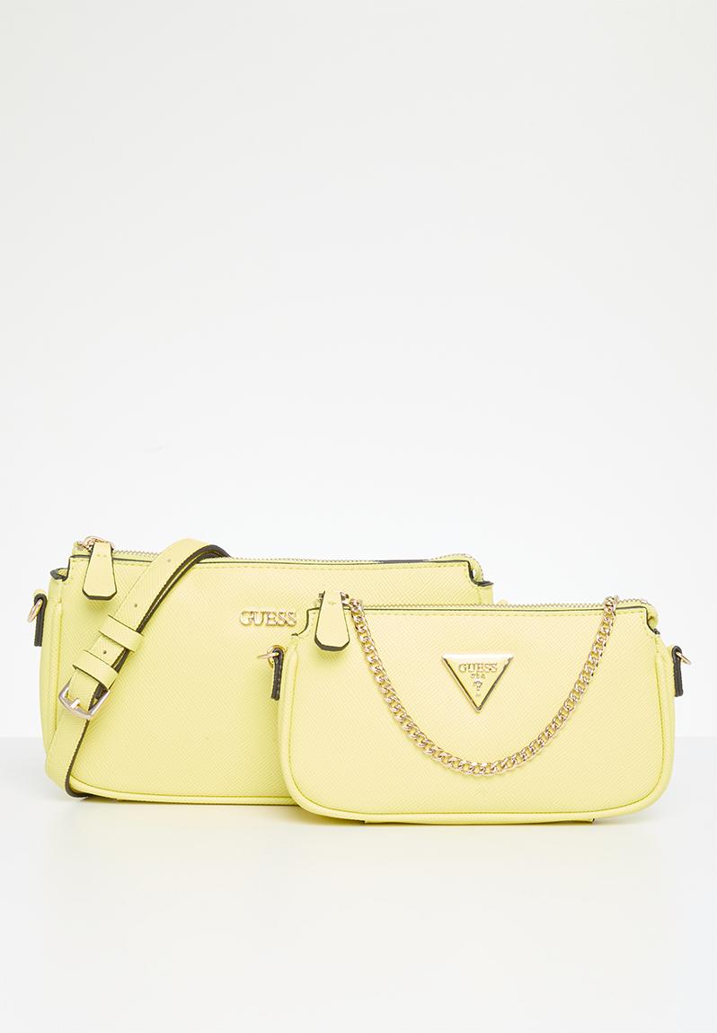 Noelle dbl pouch crossbody - yellow