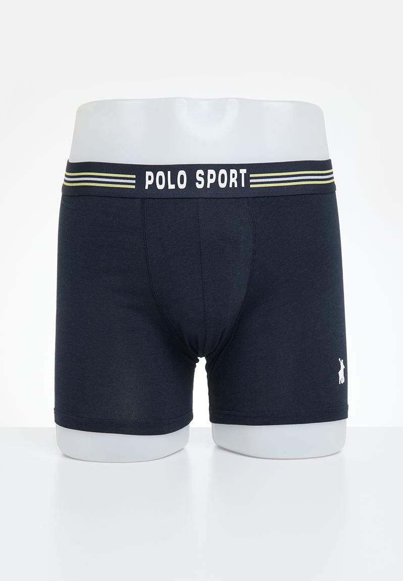 Men polo sport knit boxer - navy