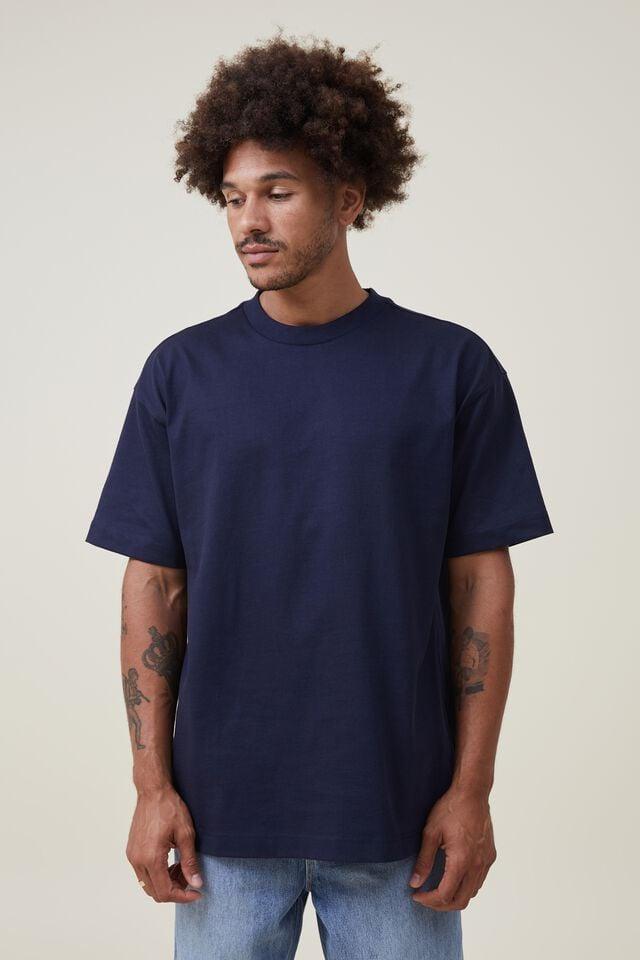 Box fit plain t-shirt - true navy