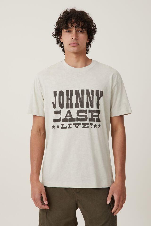 Loose fit music t-shirt - lnc bra ivory johnny cash - live! Cotton On T ...