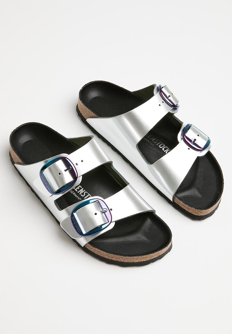 Arizona metallic big buckle narrow - metallic silver