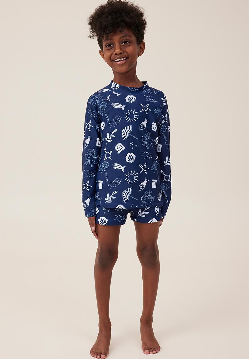 Billy boyleg swim trunk - in the navy/rainy day santorini