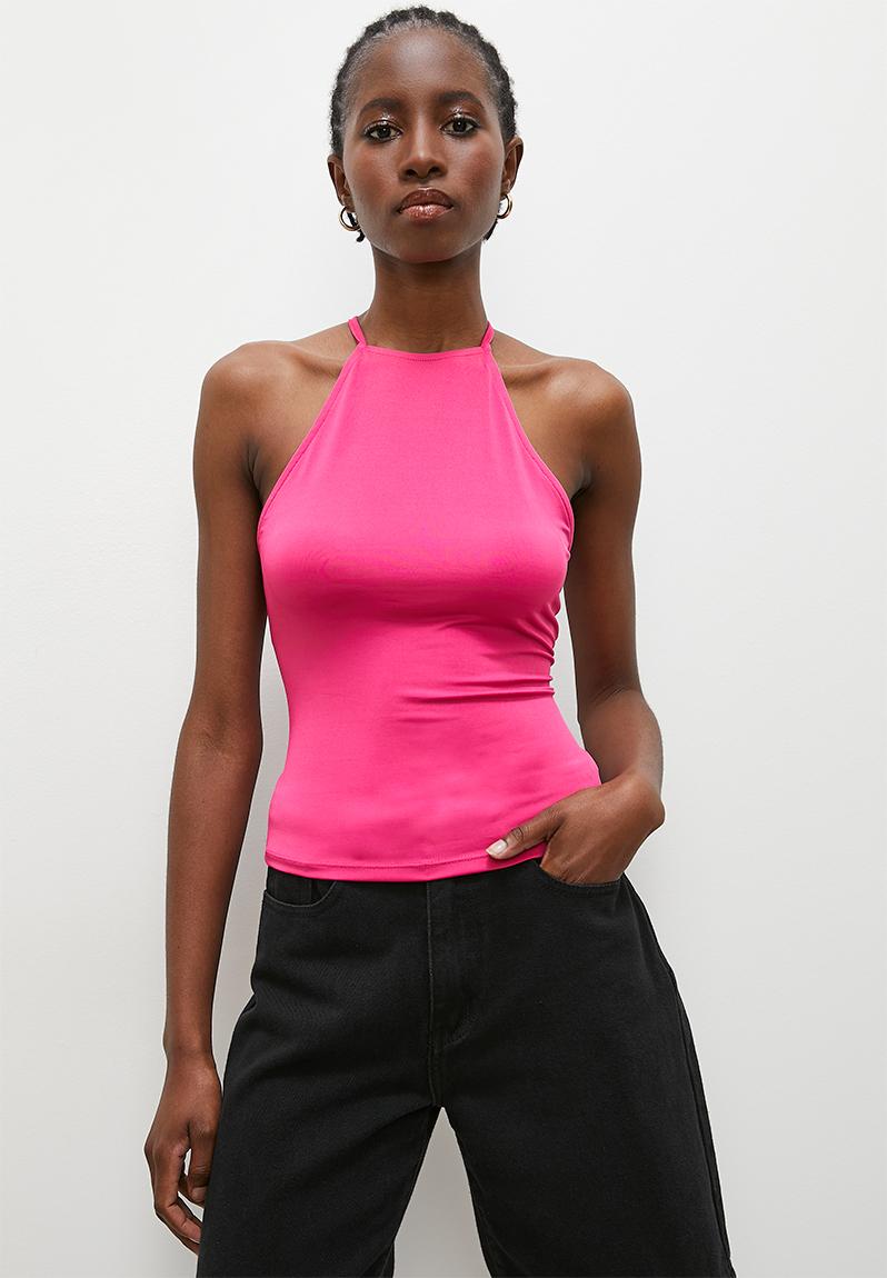 Open back halter vest - magenta Superbalist T-Shirts, Vests & Camis ...