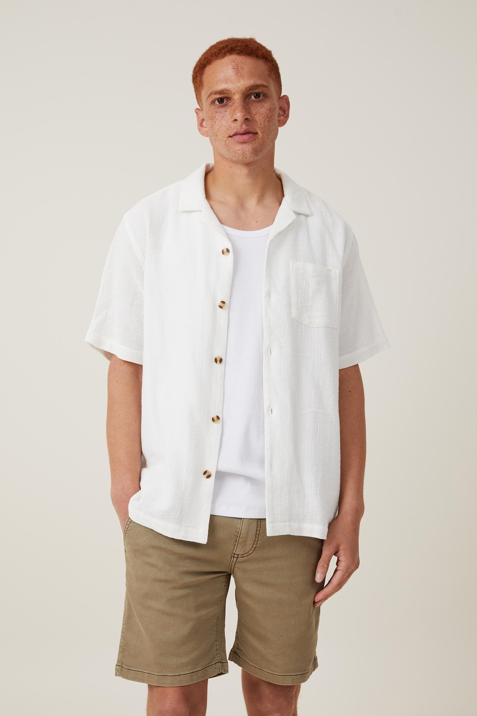 Corby chino short - washed khaki