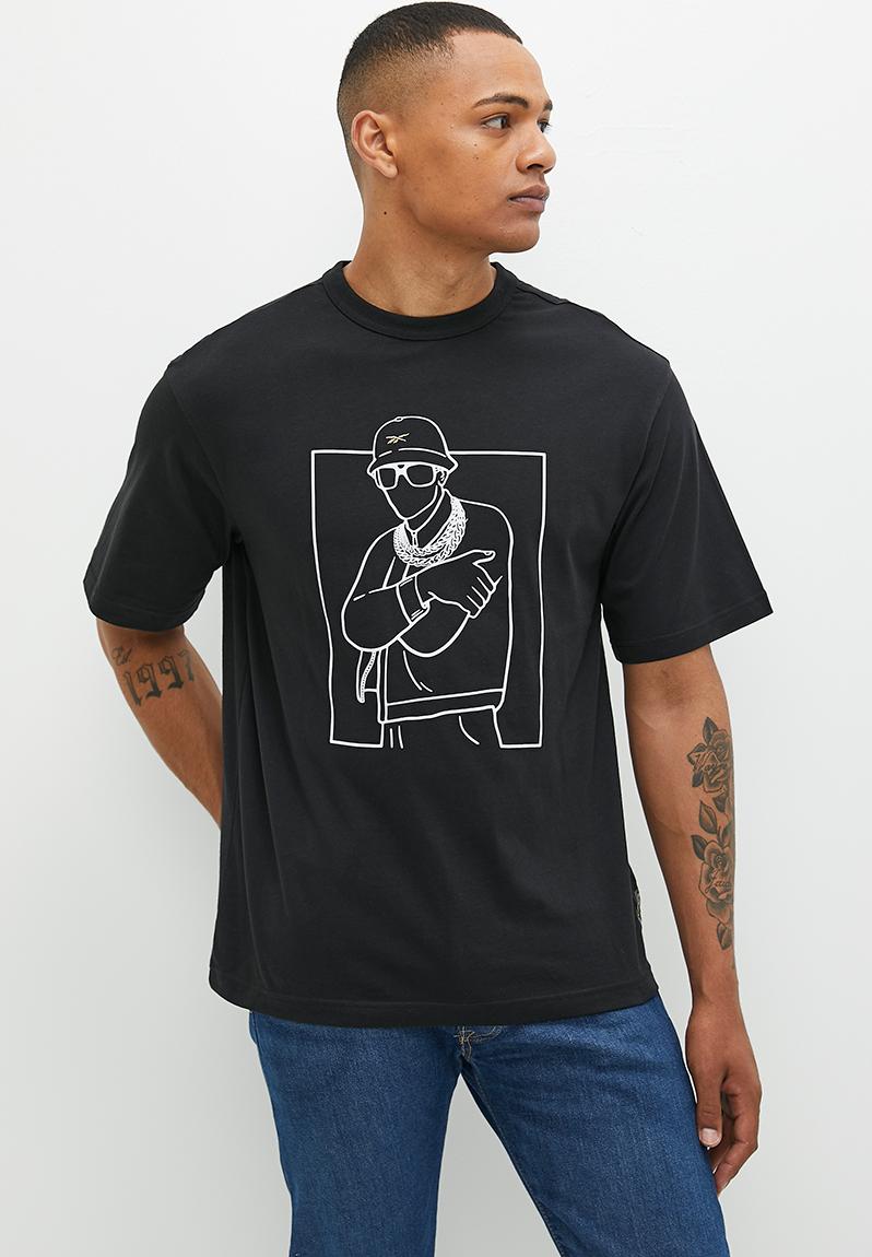 HRN hip hop graphic tee - black Reebok T-Shirts | Superbalist.com