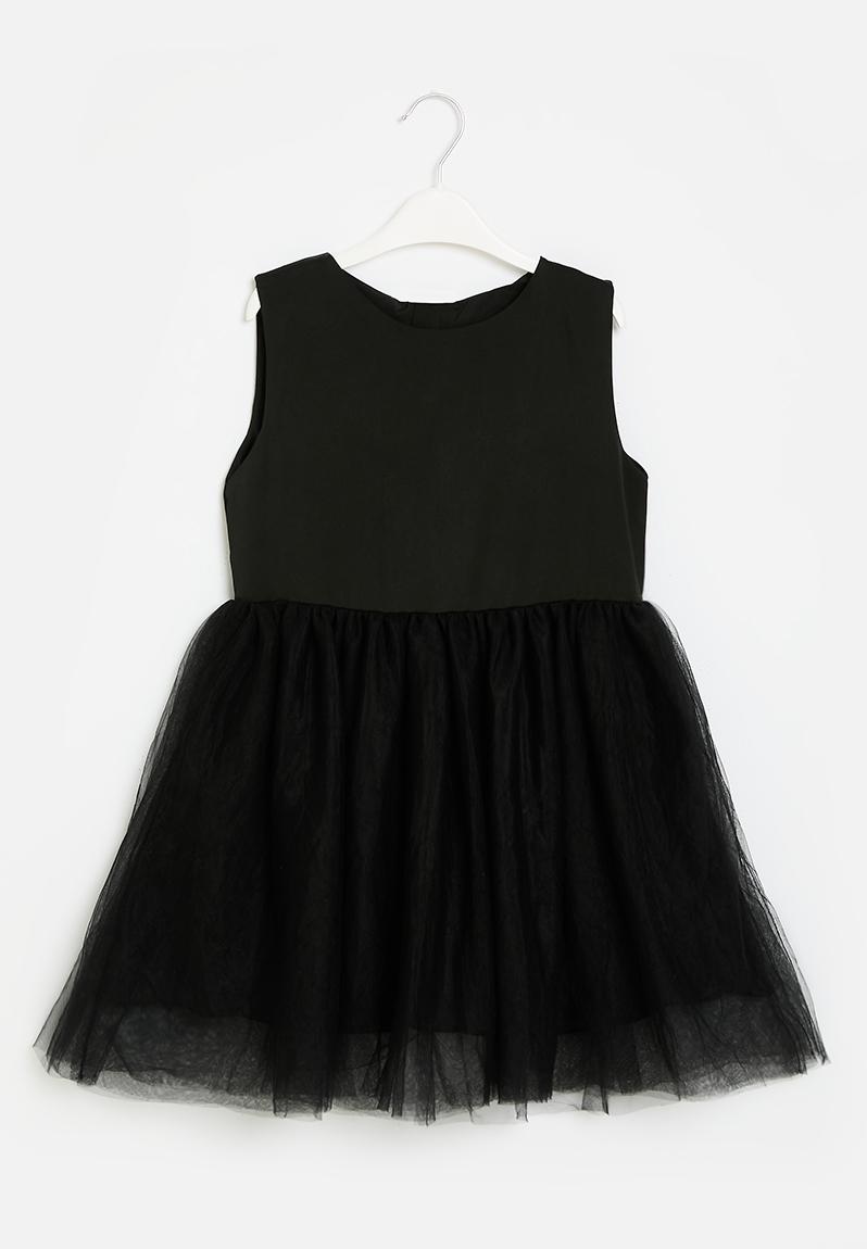 Girls drop waist mesh dress-black POP CANDY Dresses & Skirts ...