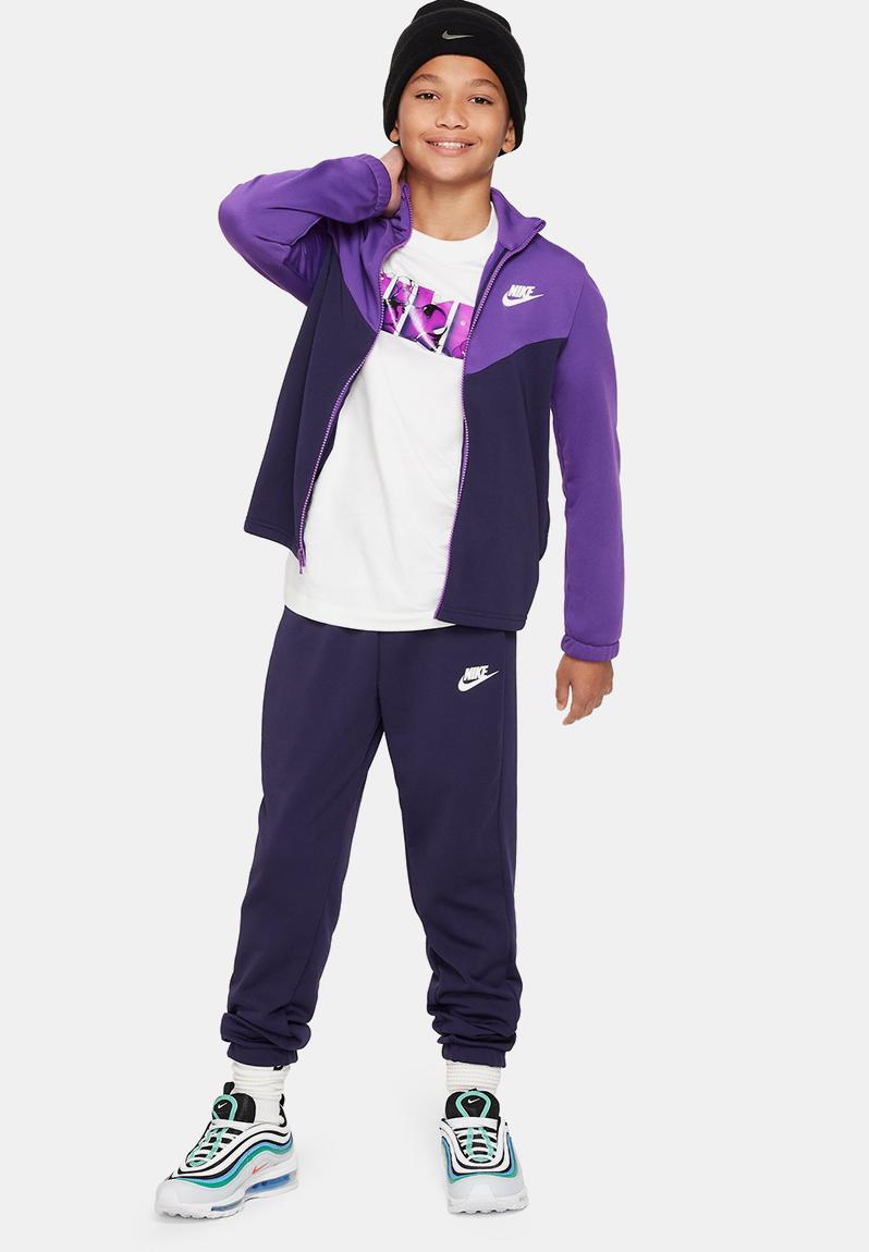 K nsw tracksuit poly fz hbr - purple cosmos/purple ink/white