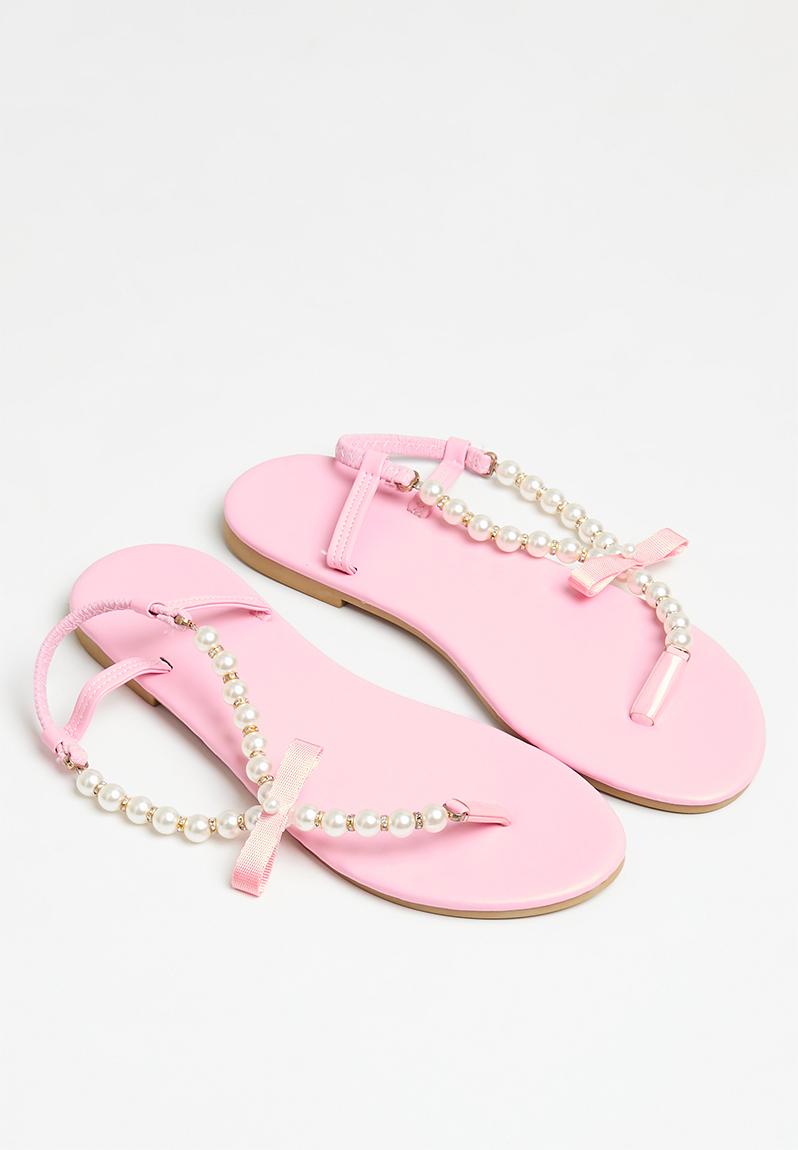 Girls Thong Sandals Pink Pop Candy Shoes