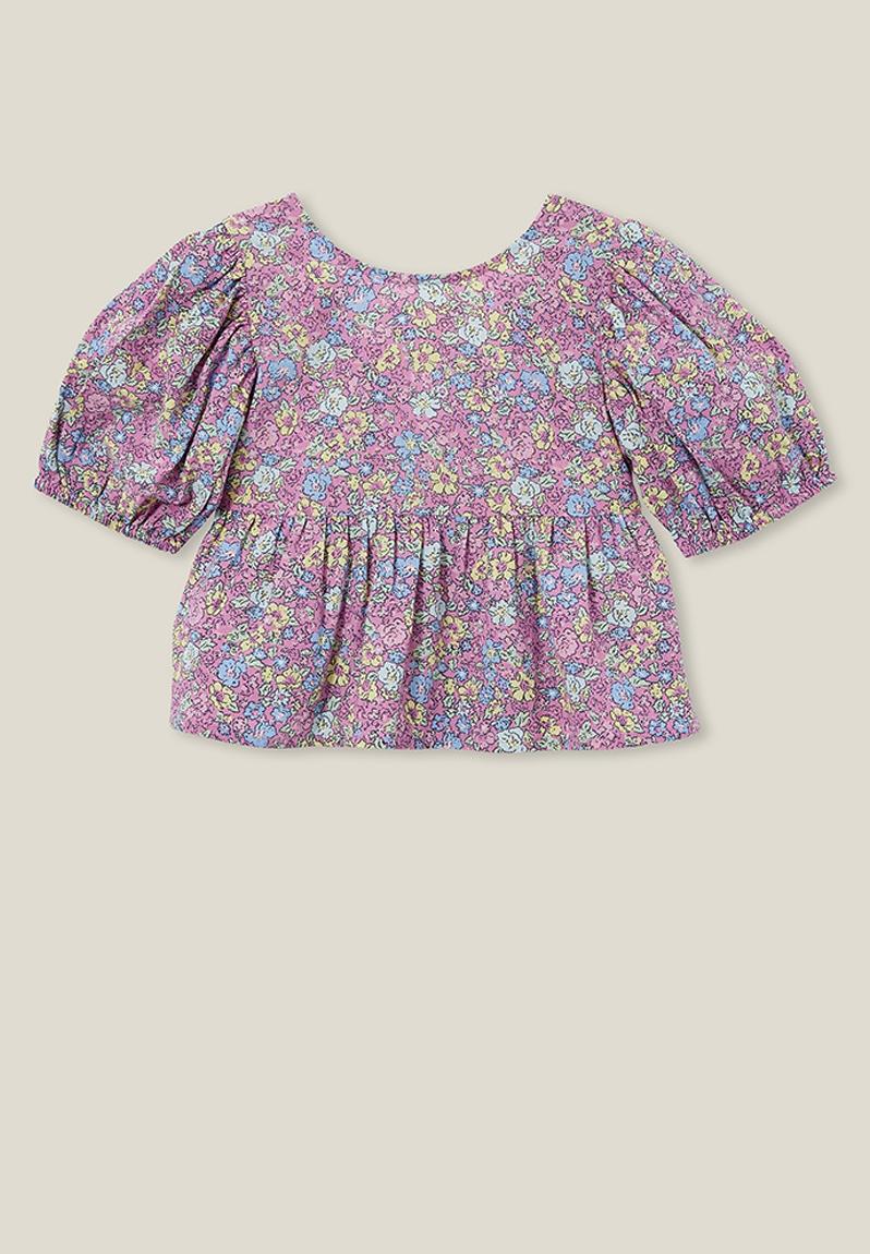 Leah short sleeve top - pale violet/middleton floral Cotton On Tops ...