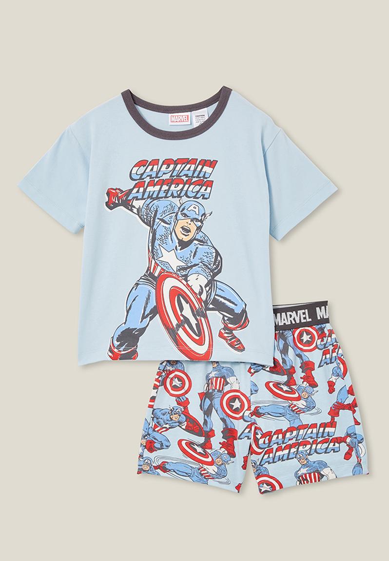 Felix short sleeve pyjama set license - lcn mar frosty blue/captain ...
